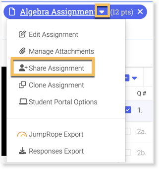 Share Assignments – Gradient Help Center