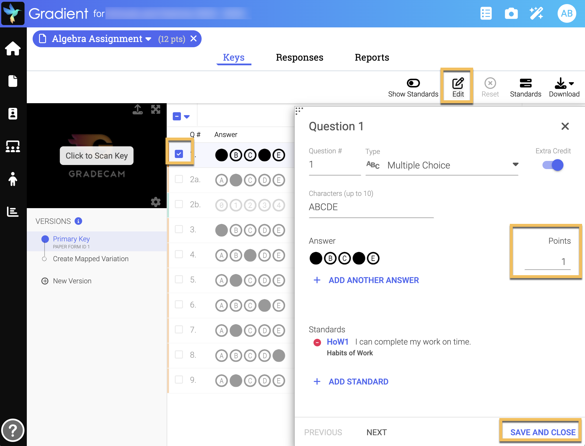 Partial Credit for Questions – Gradient Help Center