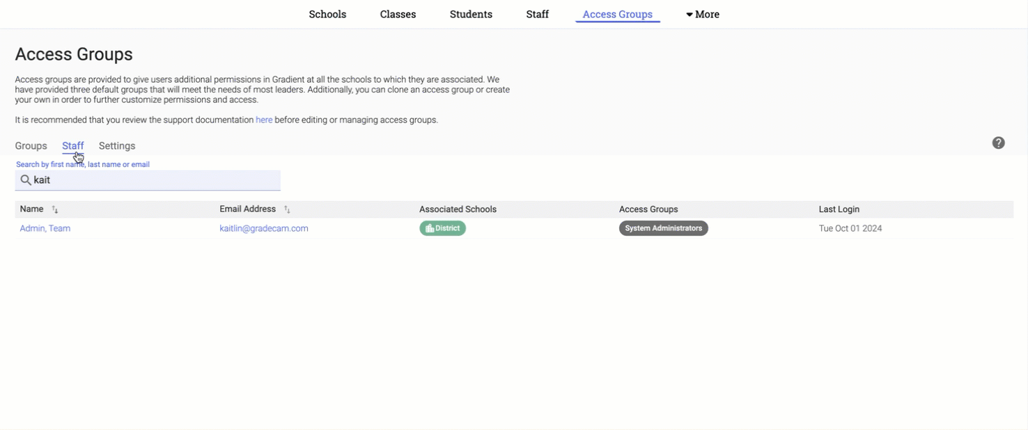 Manage Access Groups – Gradient Help Center