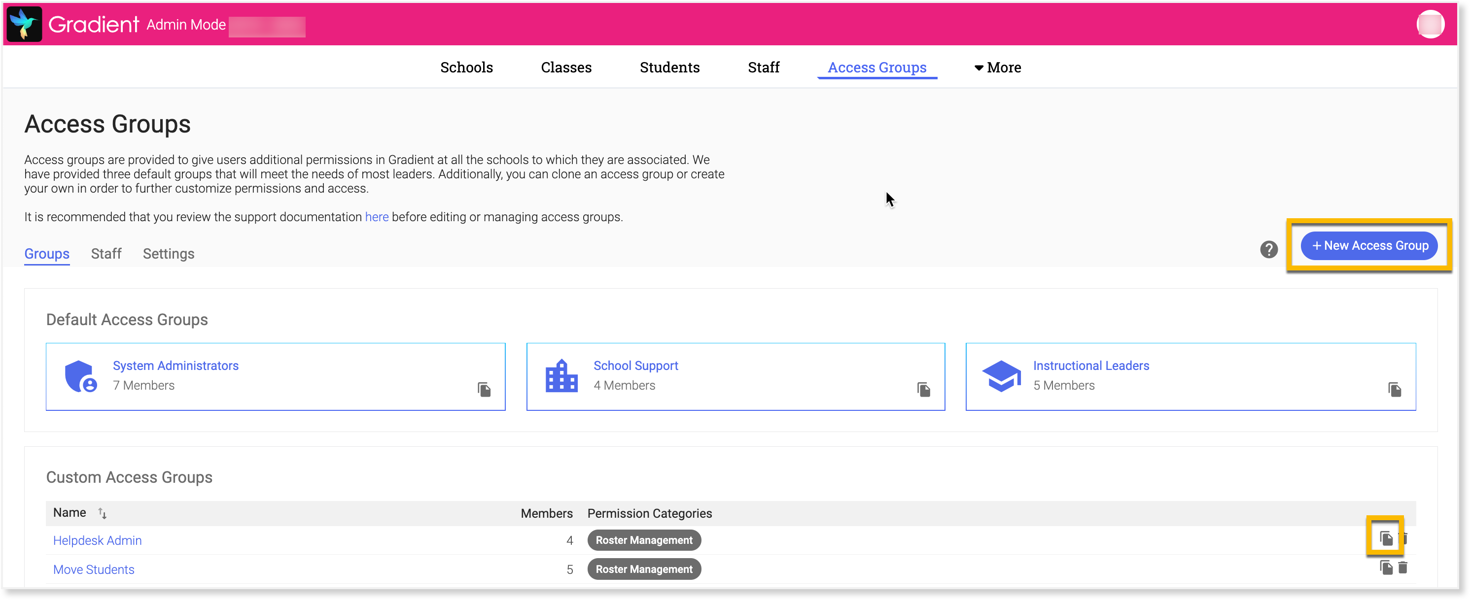 Manage Access Groups – Gradient Help Center